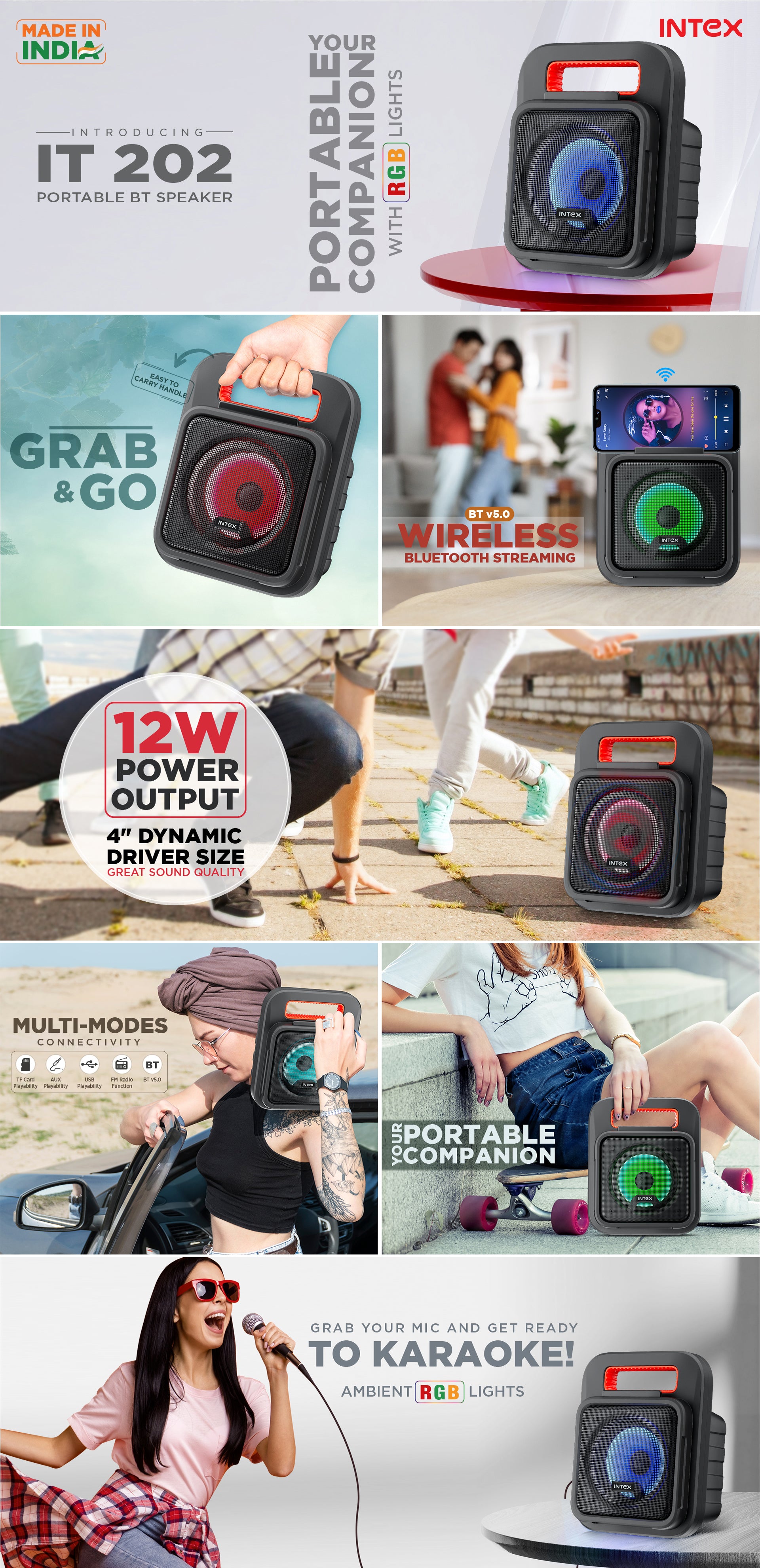 Best Bluetooth Speakers Under 1500 - Intex IT 202 BT Speaker – Intex ...