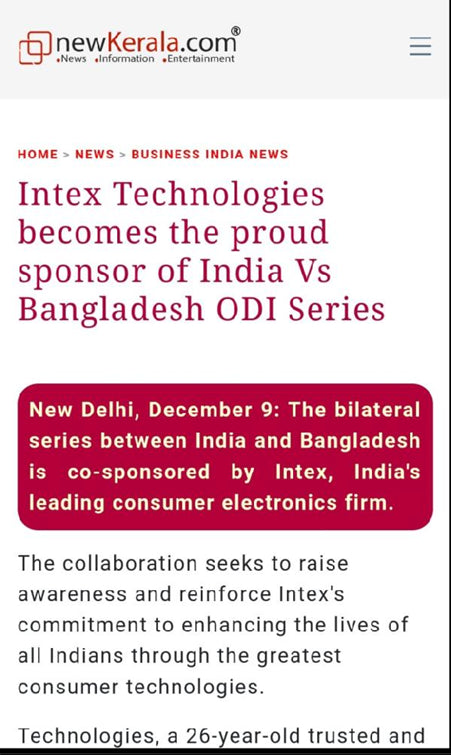 Media – Intex Technologies