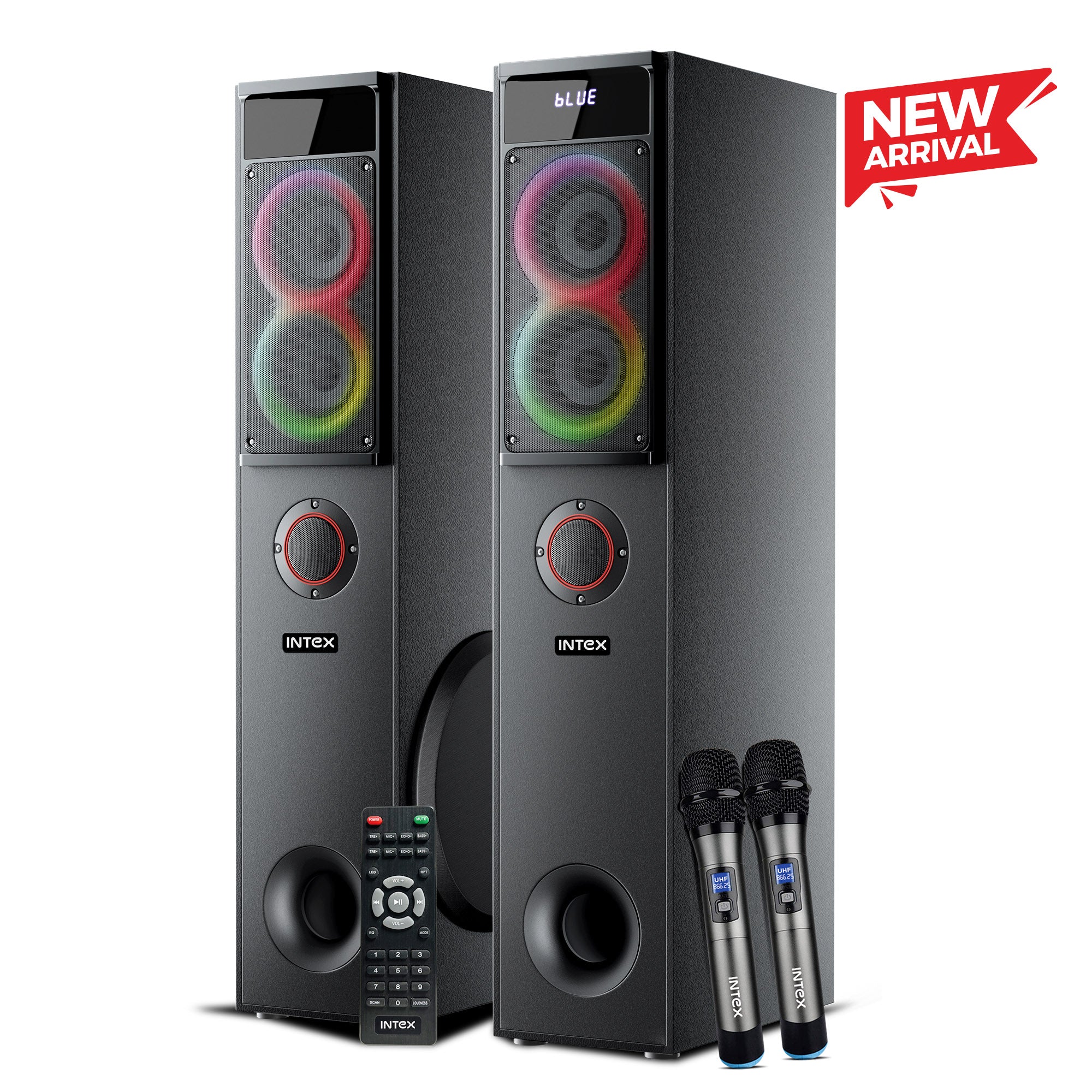 Intex TITAN 3000 (D) | 2.2 Tower Speaker (300W Power & 10" Wooferx2 ...