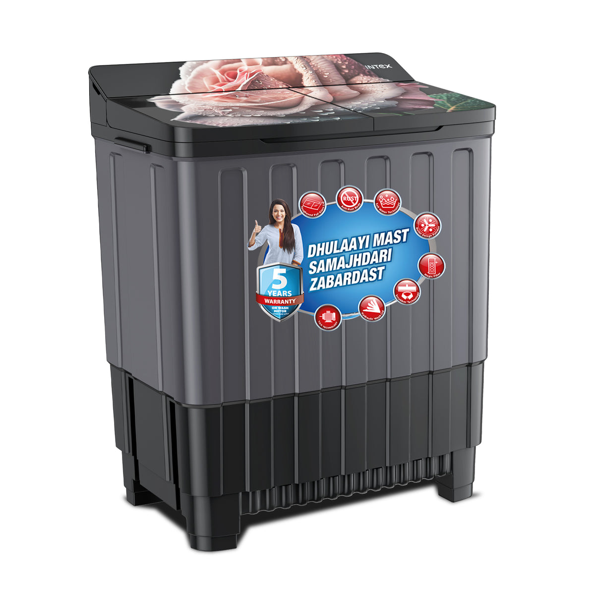 Intex 8.5 KG Semi-Automatic Washing Machine - SA85BGFG – Intex Technologies