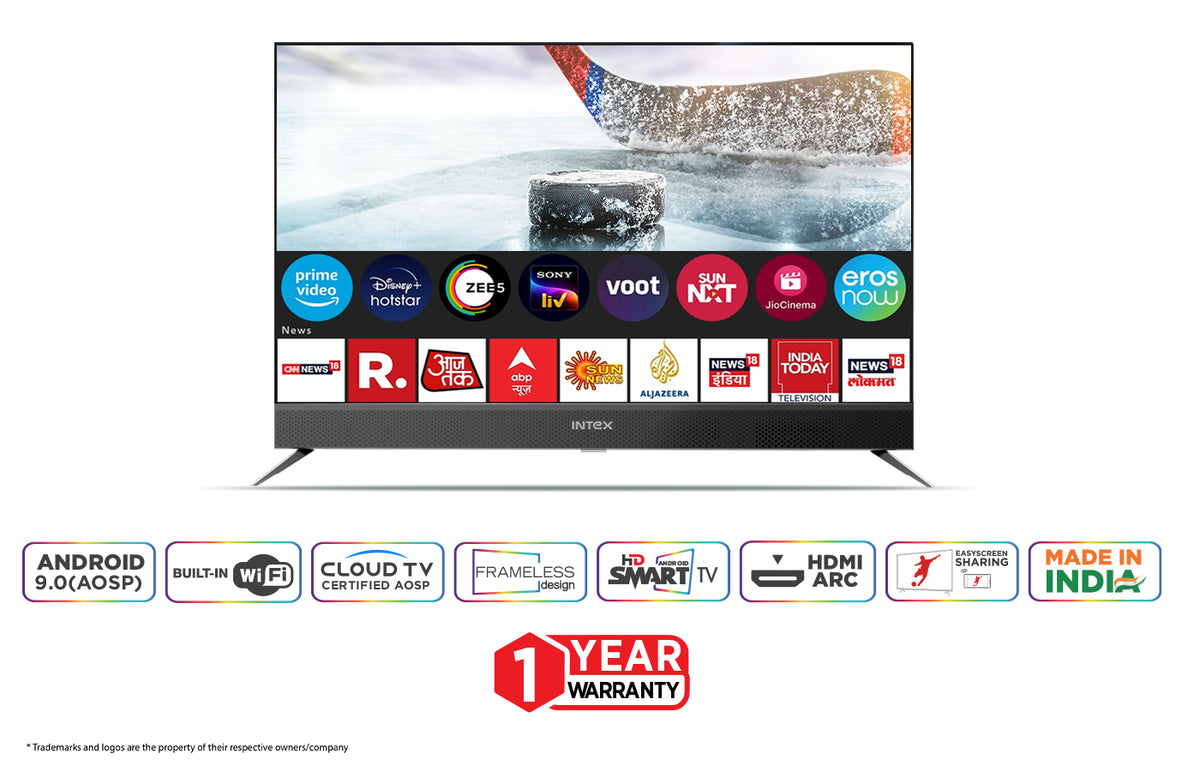 1m (32") HD Smart Android 9.0 LED TV (LED-SHF32103) – Intex Technologies