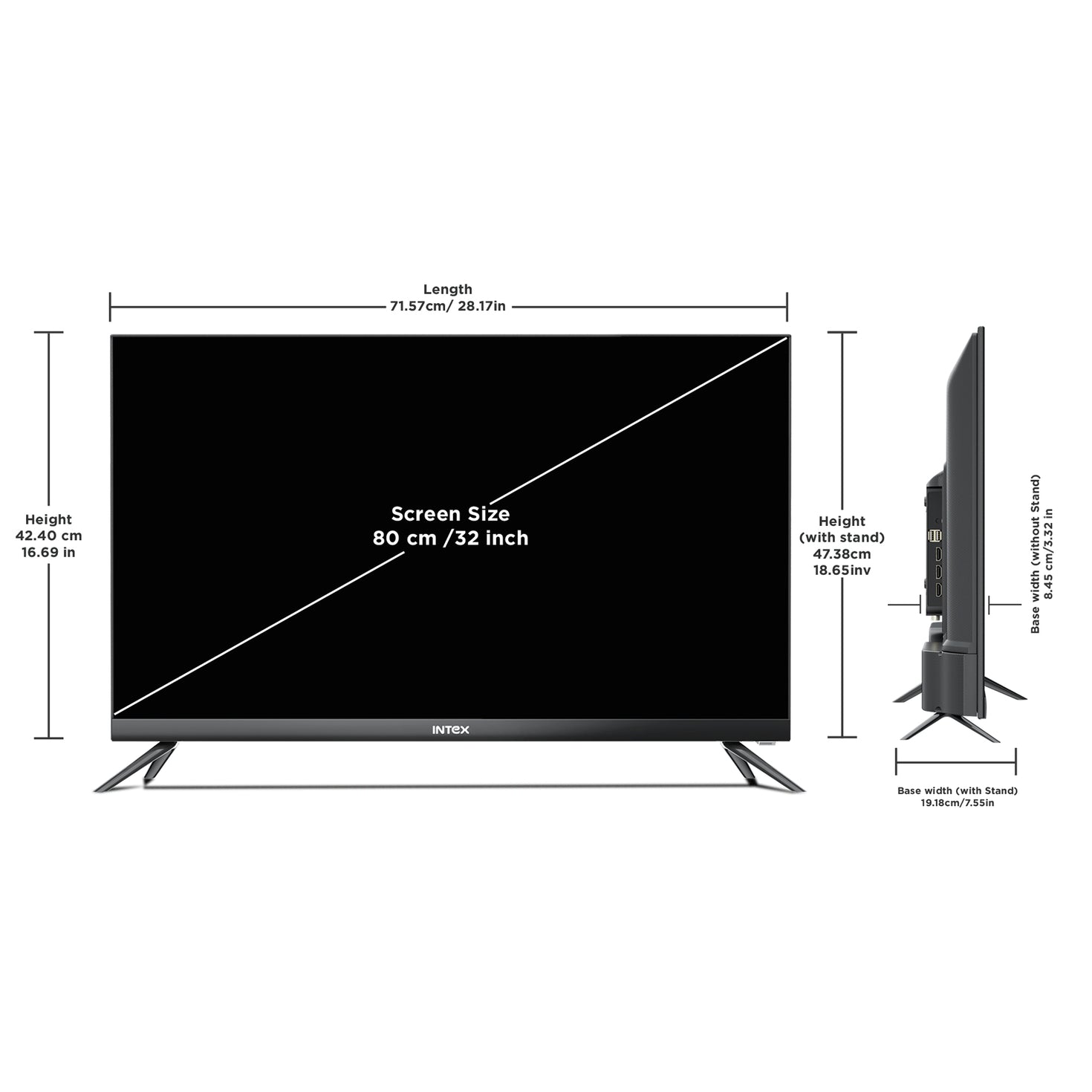 Intex 32" HD Smart Google TV | LED-SGQV3208 (80 cm) – Intex Technologies