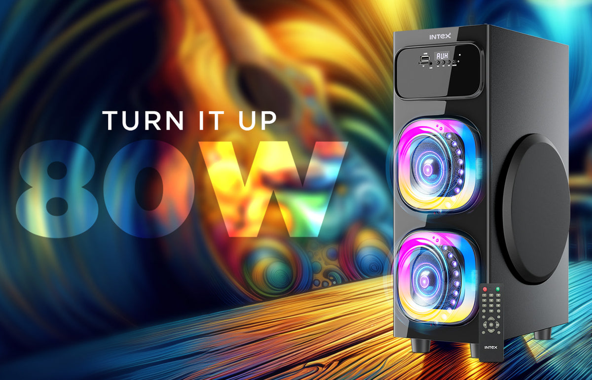 Thunder 800 (S) - 80W Tower Speaker – Intex Technologies