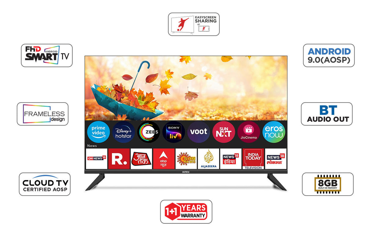 Intex 40" Full HD Smart Android 9.0 LED TV | LED-SHF4038 – Intex ...
