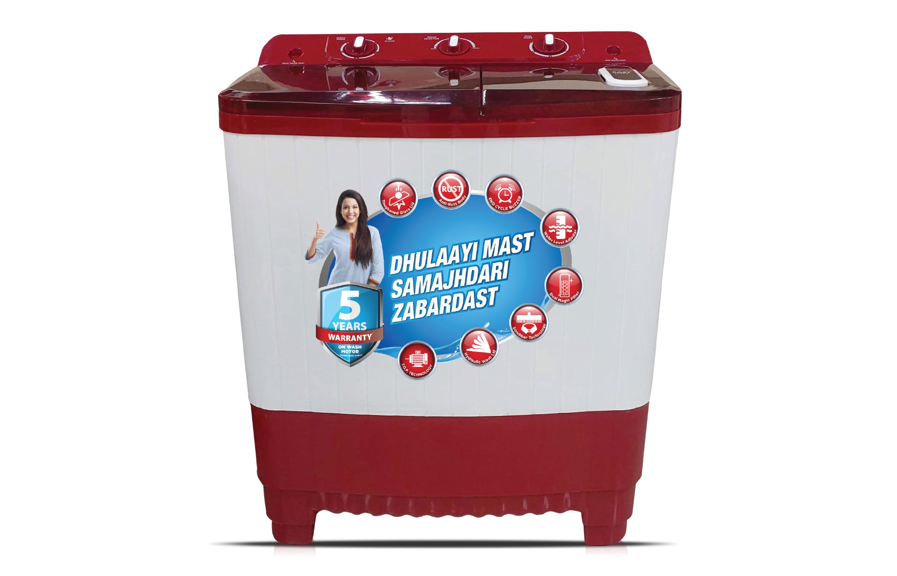 Intex 7.5 KG Semi-Automatic Washing Machine (SA75RDPT) – Intex Technologies