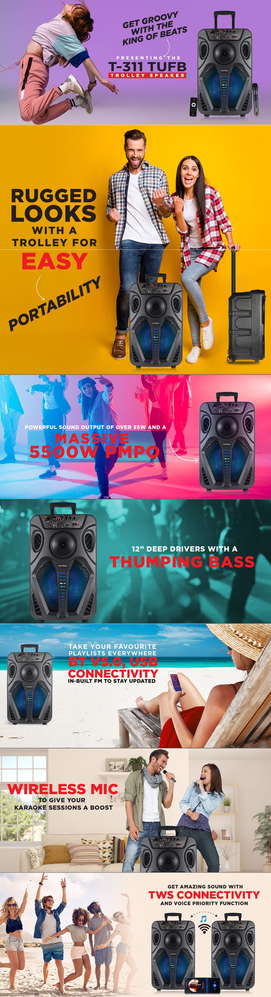 Buy Intex T-311 TUFB Trolley Speaker Online – Intex Technologies