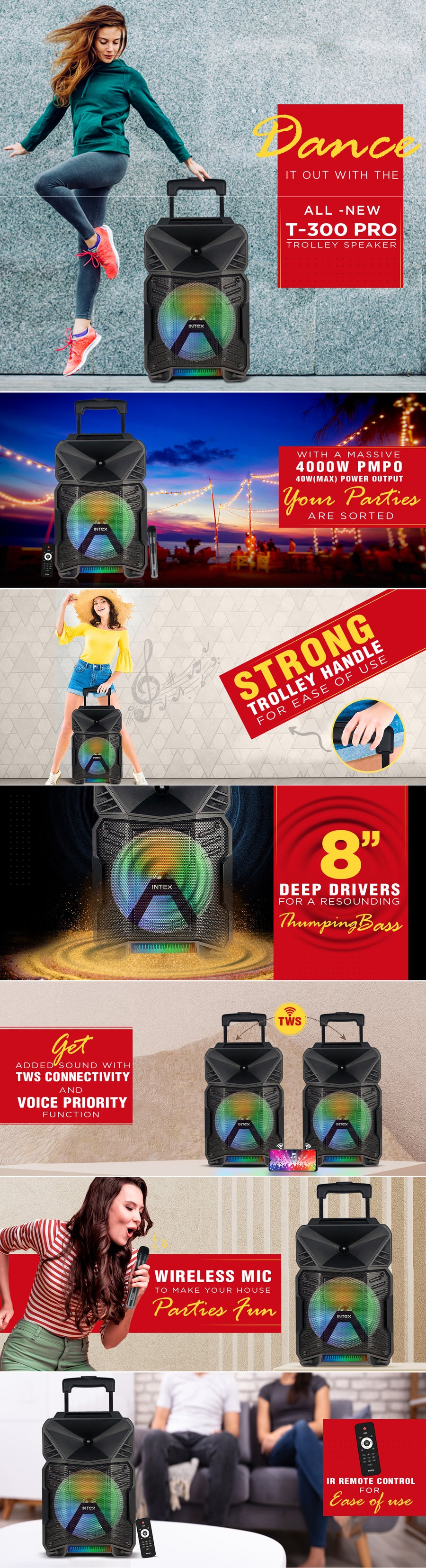 Buy Intex T-300 Pro Trolley Speaker Online – Intex Technologies