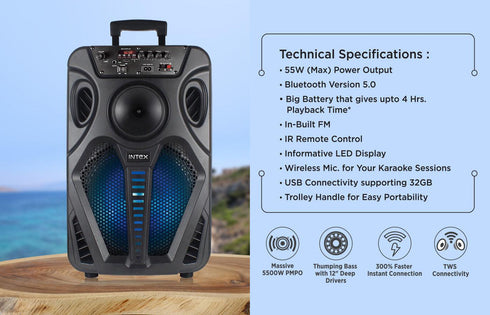 Buy Intex T-311 TUFB Trolley Speaker Online – Intex Technologies